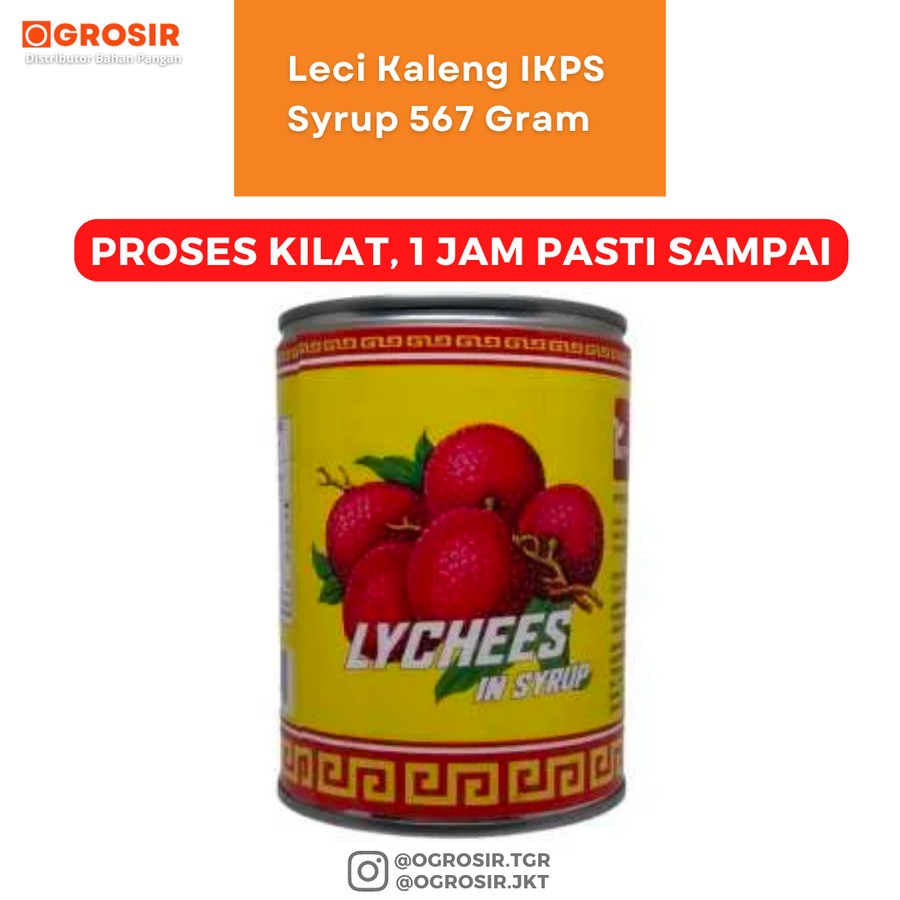 Jual 1 Dus Lychee kaleng ikps syrup 567 gram / leci kaleng ikps isi 12 ...