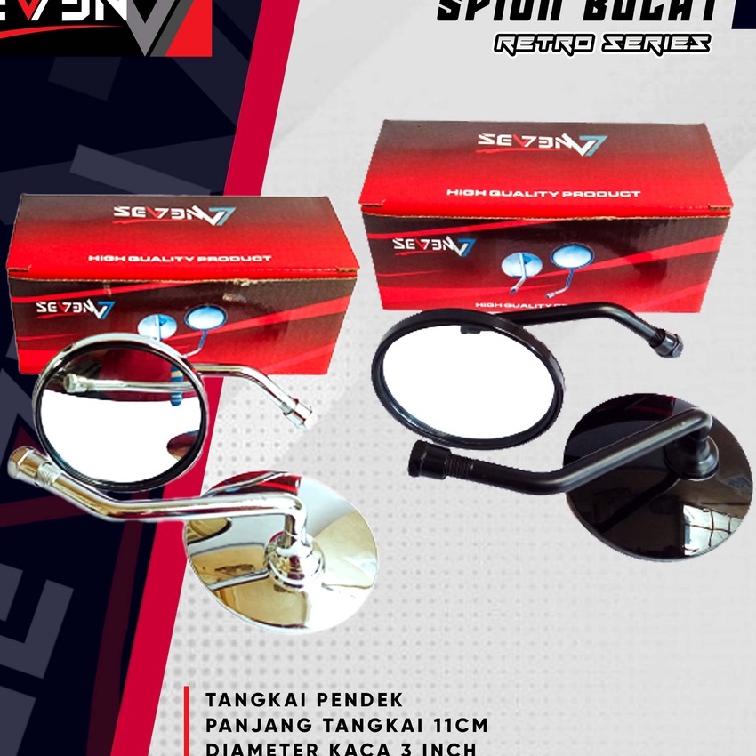 Jual Unggul Spion Bulat FAZZIO SCOOPY FINO Retro Classic Tangkai Pendek ...