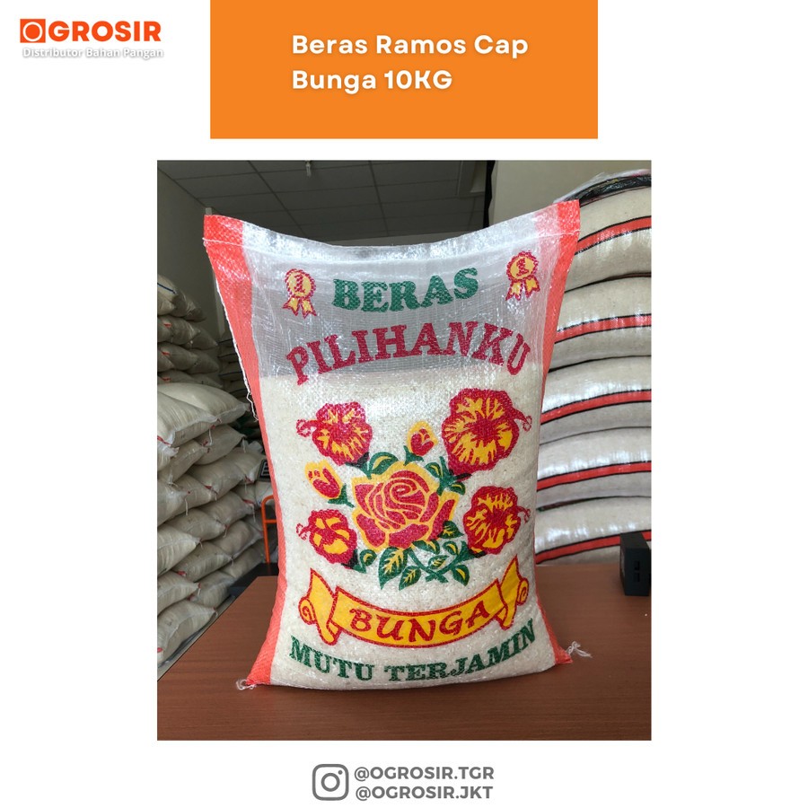Jual Beras Setra Ramos Cap Bunga 10Kg | Shopee Indonesia