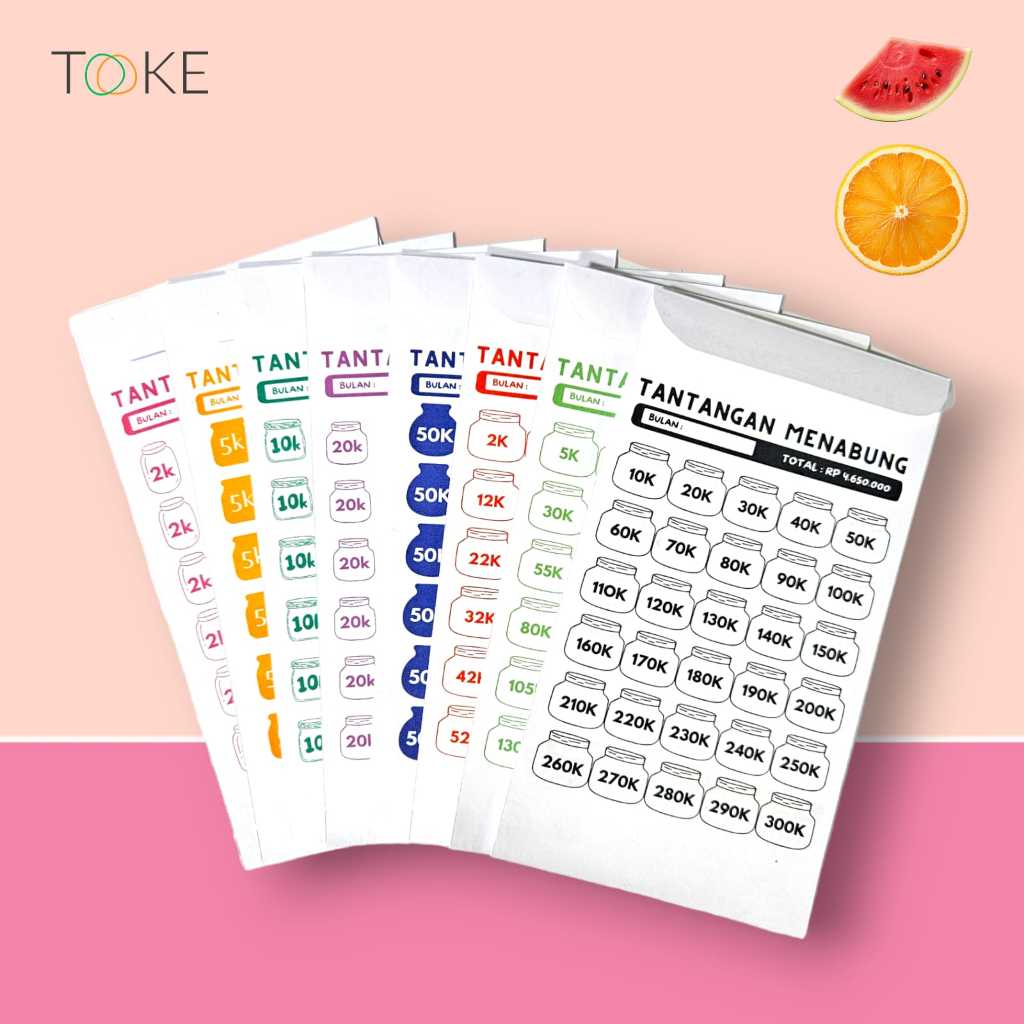 Jual Amplop Target Savings Challenge Tantangan Menabung Tabungan/Amplop ...