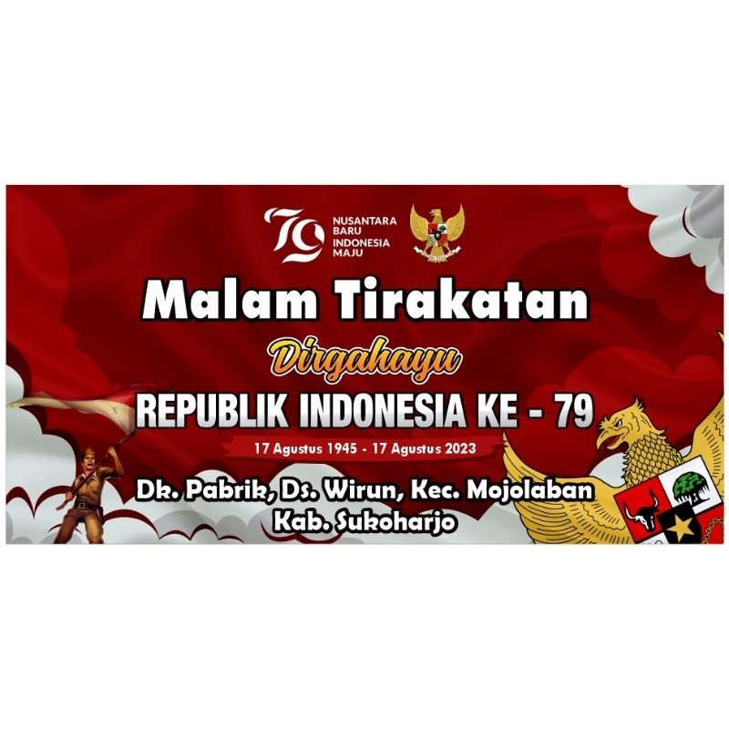 Jual Spanduk Banner MMT Tirakatan 17 Agustus FREE DESAIN, LANGSUNG ...
