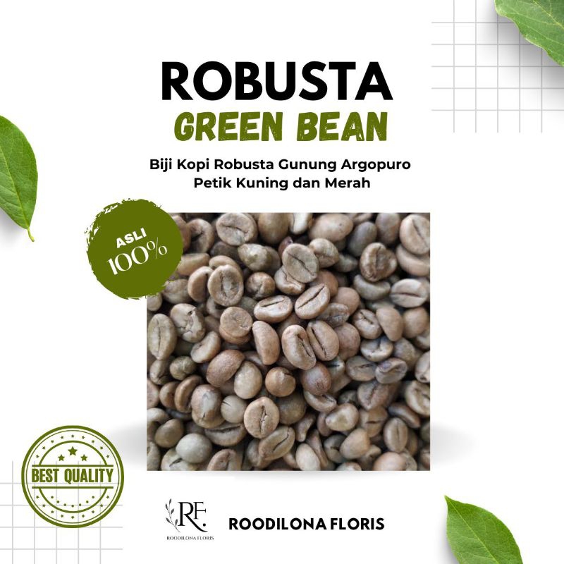 Jual BIJI KOPI ROBUSTA GREEN BEAN ARGOPURO 100g | Shopee Indonesia