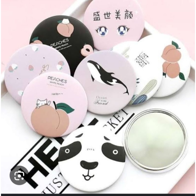 Jual CERMIN BULAT KECIL / KACA BULAT PORTABEL MASUK DI DOMPET BISA ...