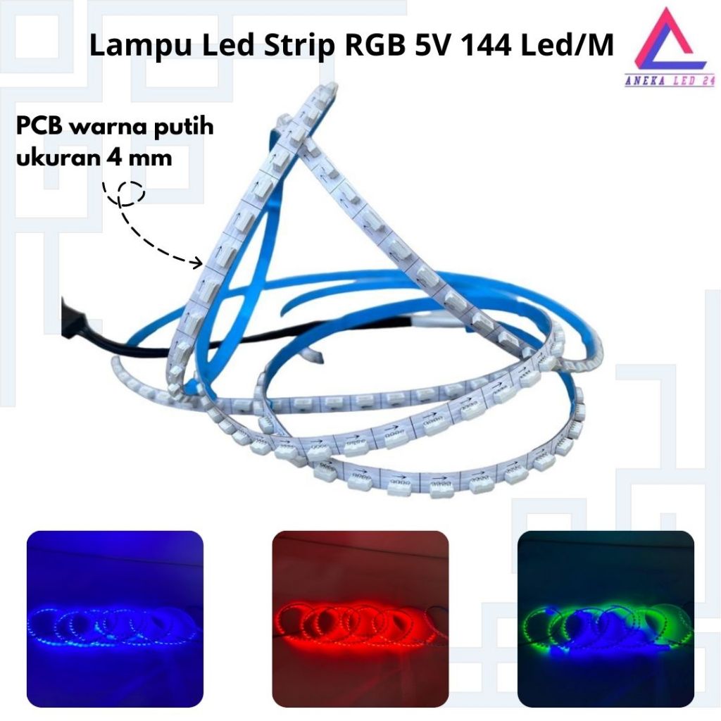 Jual Lampu Led Strip RGB 5V 144 Led/M Side View 4020 (1 Meter) | Shopee ...