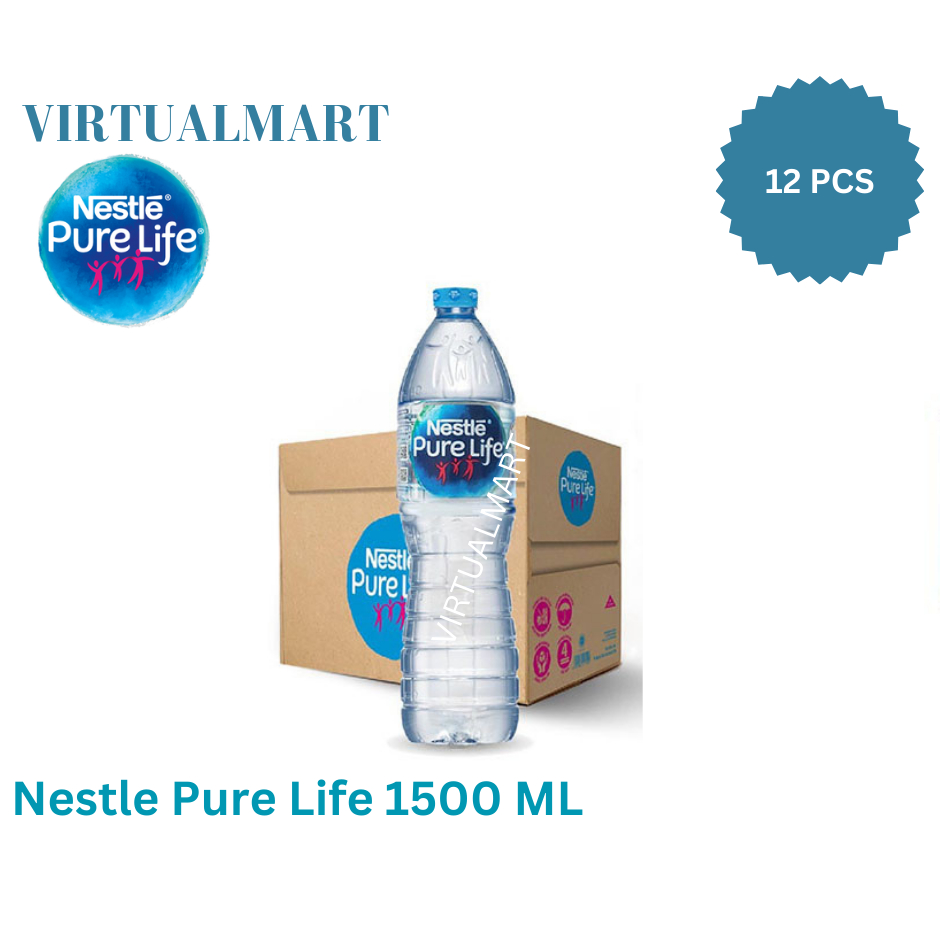 Jual Nestle Pure Life Air Mineral Kemasal Botol 1500 Ml 12 Pcs Per ...