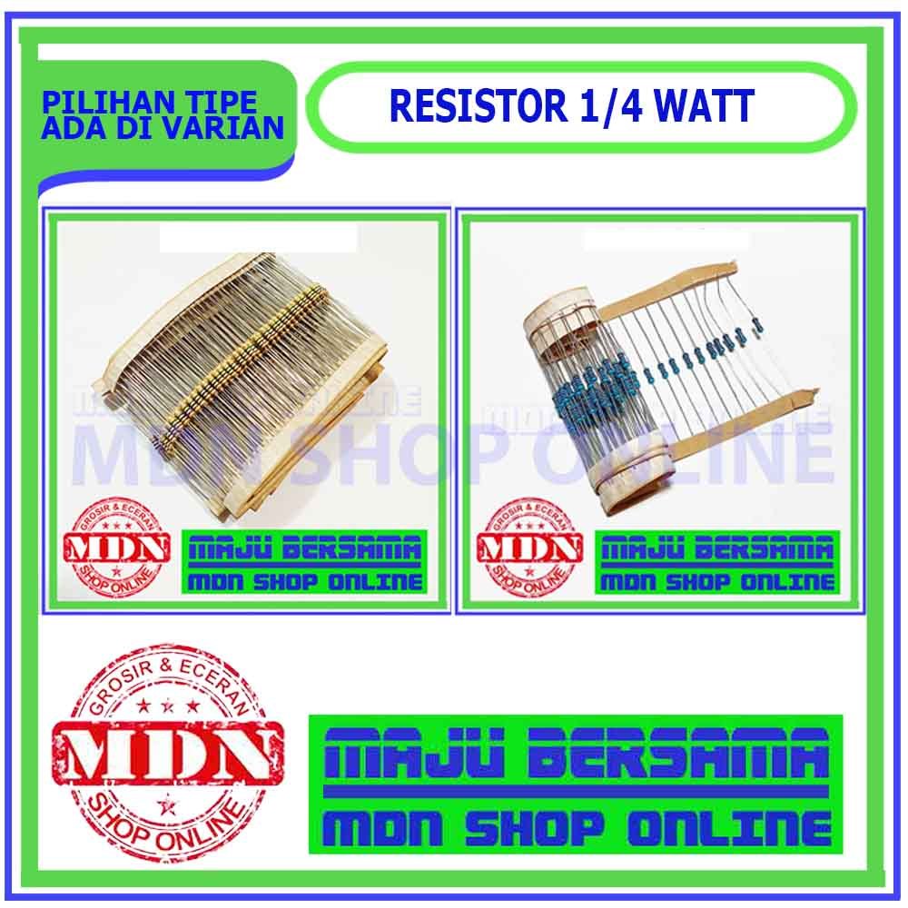 Jual Resistor 1/4w 0 ohm 1k 2k 2k2 10k banyak ukuran - RESISTO 0 OHM ...