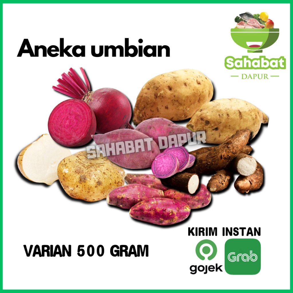 Jual Aneka Umbi-Umbian 500gr [ Singkong/Buah Bit/Ubi Putih/Ubi Merah ...