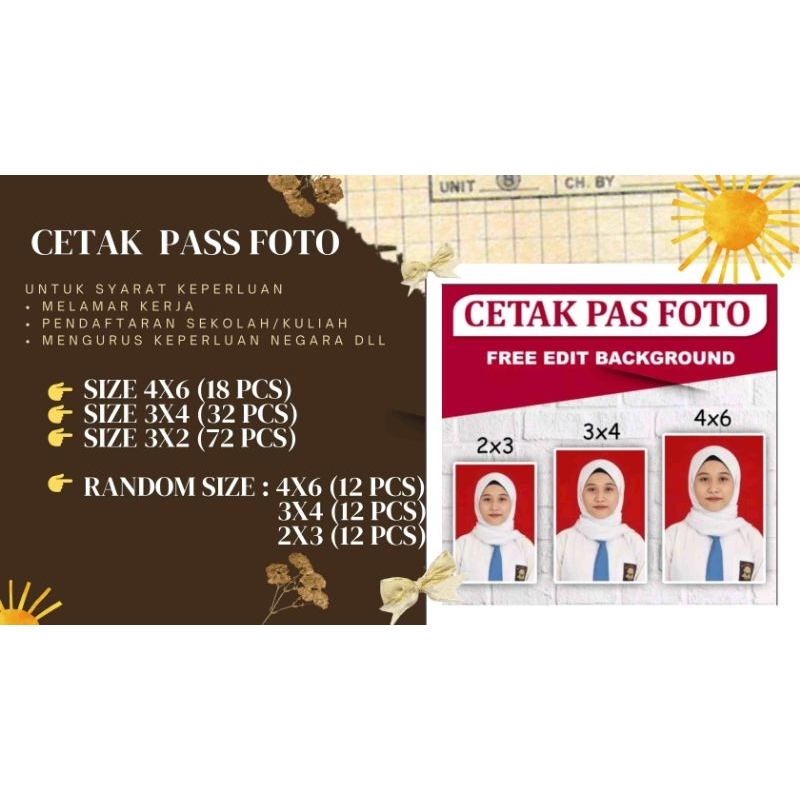 Jual Cetak pass foto 2x3/3x4/4x6 | Shopee Indonesia