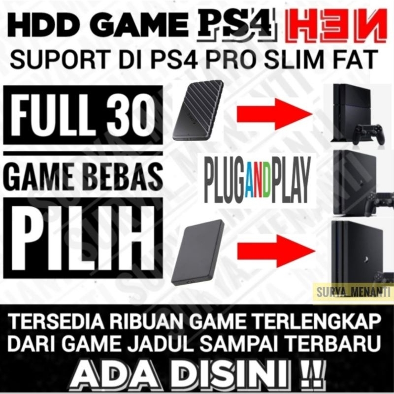 Jual HDD GAME HARDISK EKSTERNAL PS4 1TB HARDDISK EXTERNAL PLAYSTATION 4 + DLC GAMES BEBAS ...