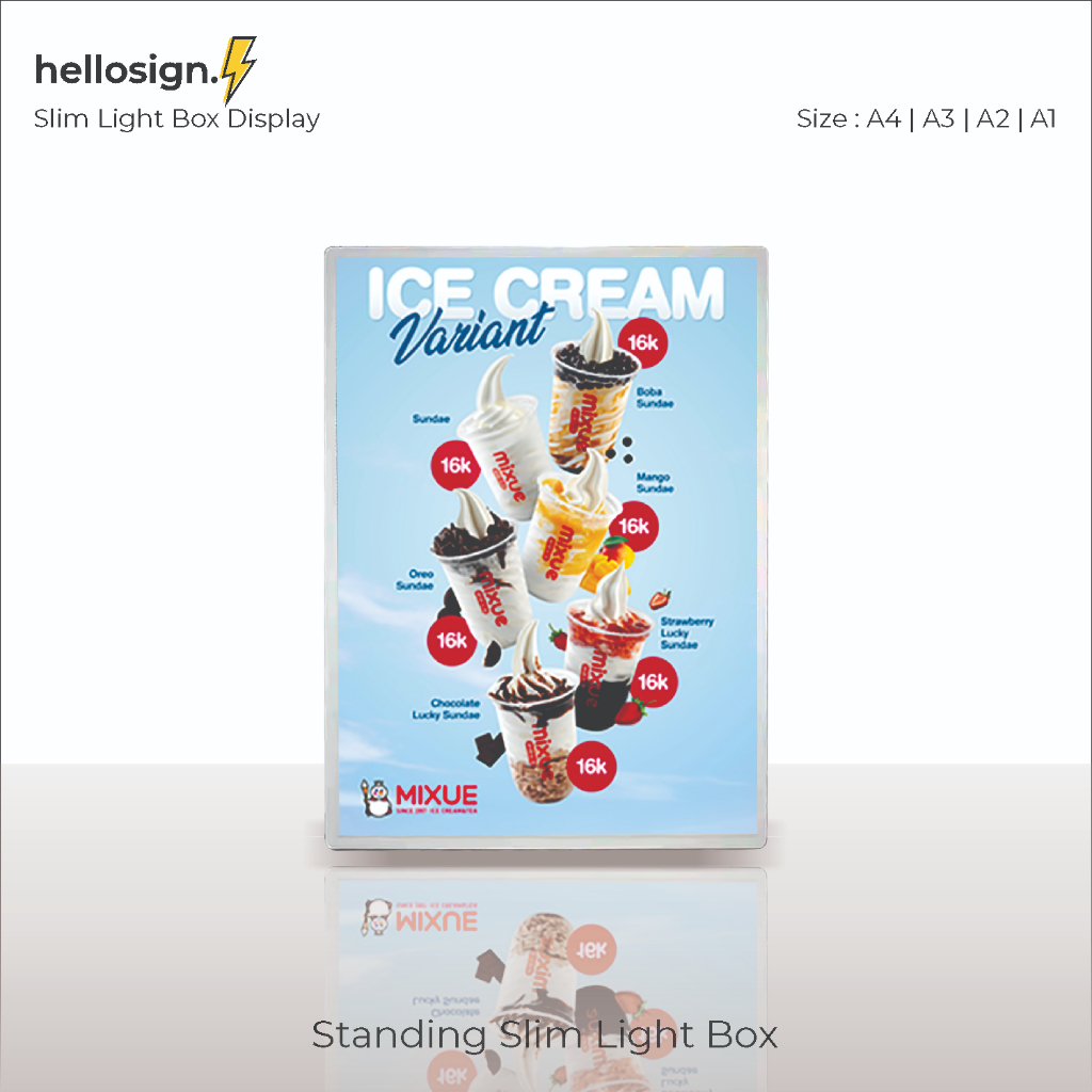 Jual Slim Light Box | Ultra Thin Light Box | Standing LED Menu Poster ...