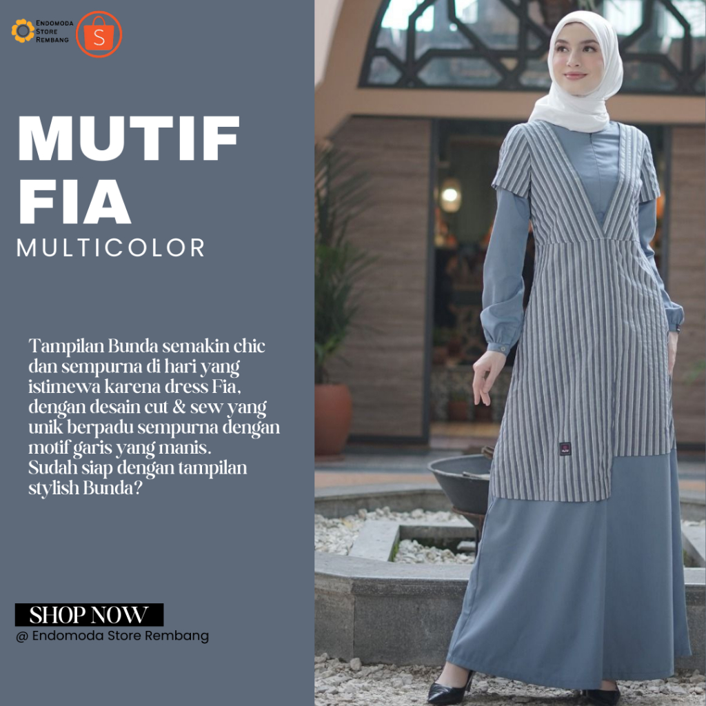 Jual MUTIF FIA MULTICOLOR BLUE AND GREY - GAMIS ELEGANT COCOK UNTUK ...