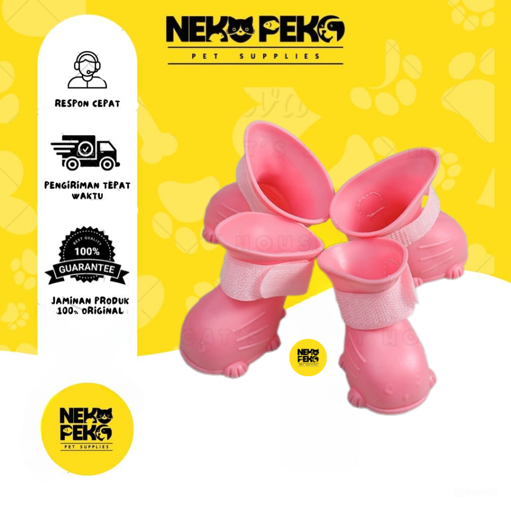 Jual PET RUBBER SHOES / Sepatu Untuk Hewan / Sepatu / Anjing Dan Kucing ...