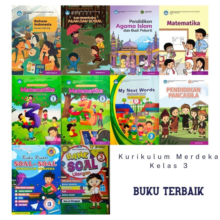 Jual Buku Kurikulum Merdeka Kelas 3 SD/MI B. Indonesia, IPAS, PAI, MTK, B. Inggris, Pendidikan ...