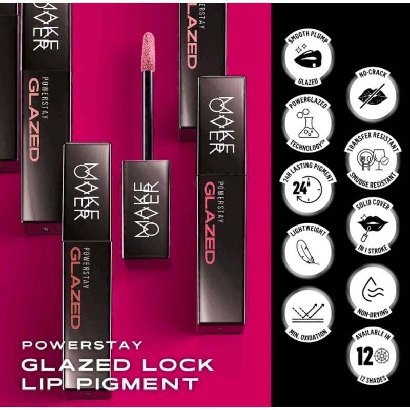 Jual MakeOver Glazed Lipstik original 100% | Shopee Indonesia