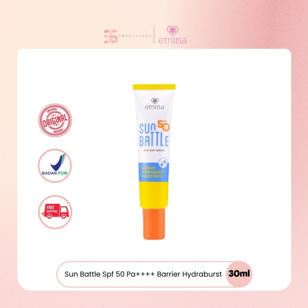 Jual Emina Sun Battle Spf 50 Pa++++ Barrier Hydraburst Sunscreen 30 ml | Shopee Indonesia