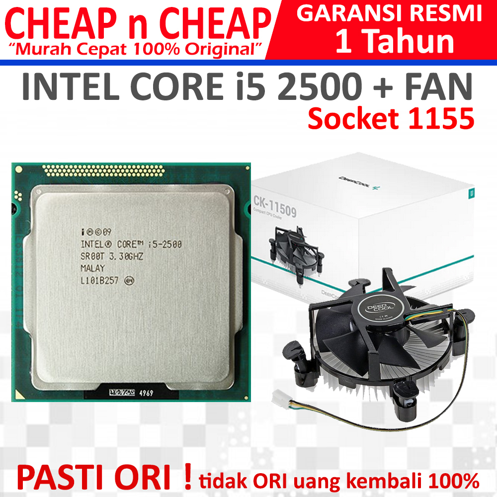 Jual Intel Core i5 2500 Tray + Fan - Intel LGA 1155 H61 | Shopee Indonesia