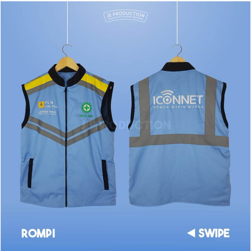 Jual Rompi Iconnet Rompi PLN Rompi lapangan Rompi Safety | Shopee Indonesia