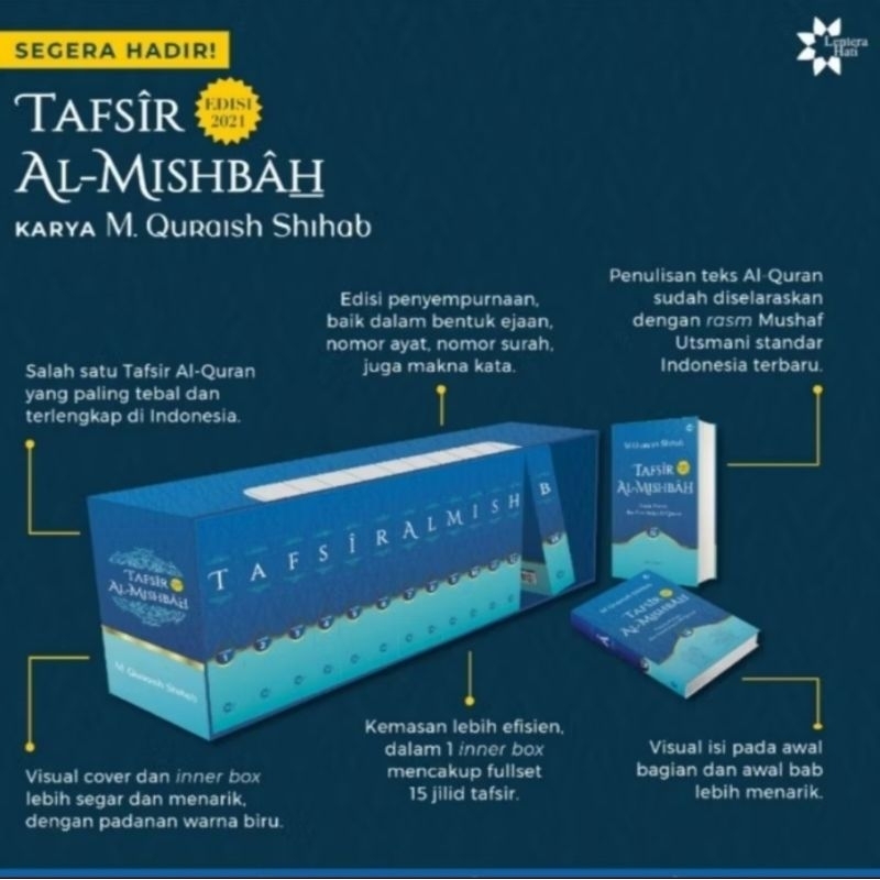 Jual Tafsir Al-Misbah Quraish Shihab 1-15 Jilid Cetakan Terbaru Edisi 2021 (ORIGINAL) 100% ...