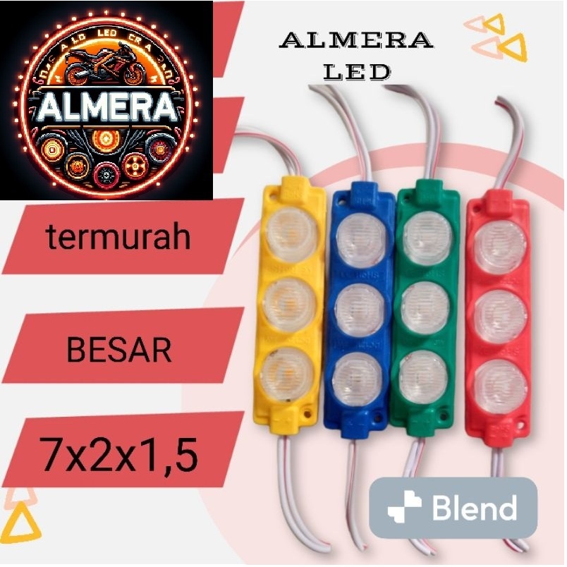 Jual lampu led 3 mata besar 12 volt 24 volt | Shopee Indonesia