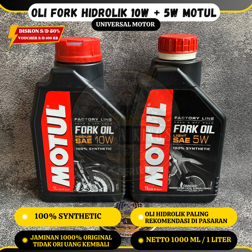 Jual Oli Motul FORK OIL Shock Hidrolik FL 5W 10W FULL SYNTHETIC 1 Liter | Shopee Indonesia