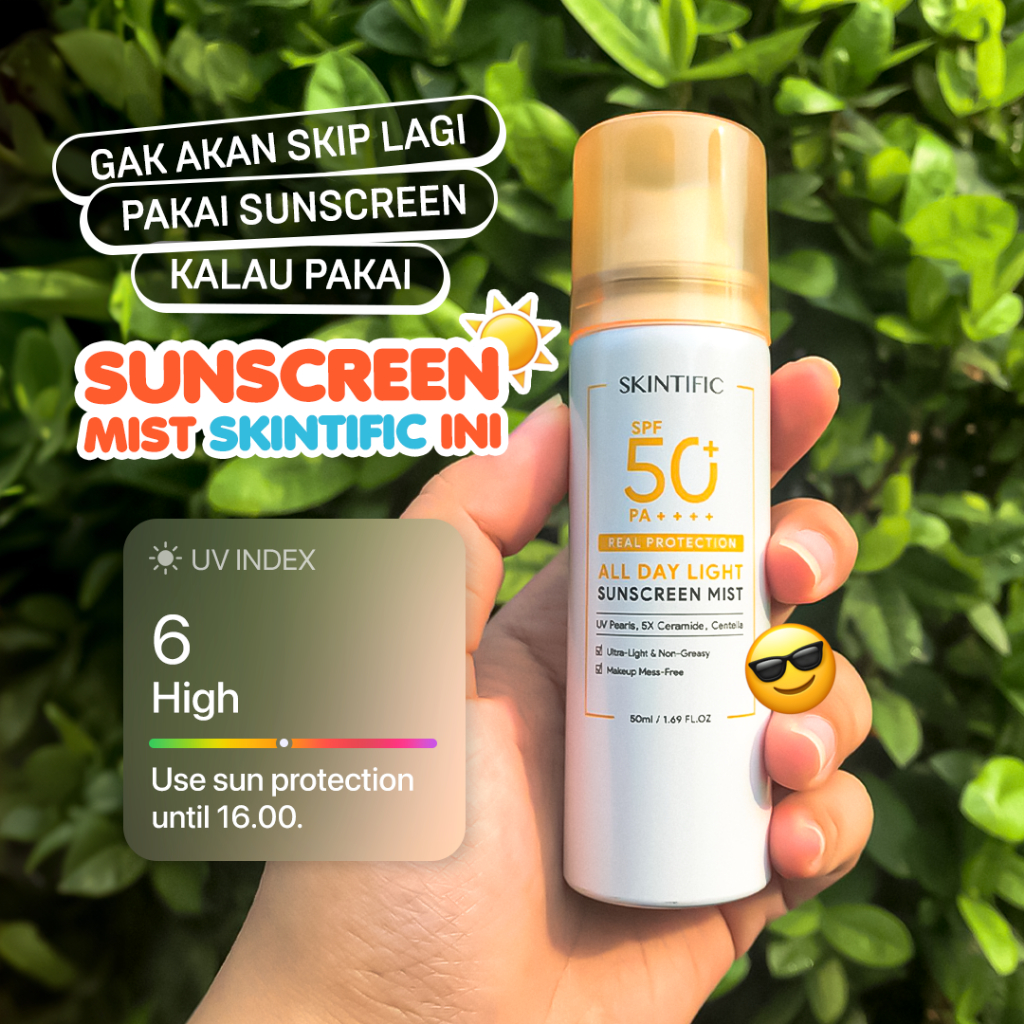 Jual HOT 2PCS=119K - SKINTIFIC All Day Light Sunscreen Mist SPF50 PA++++ Sunscreen Spray Anti UV ...