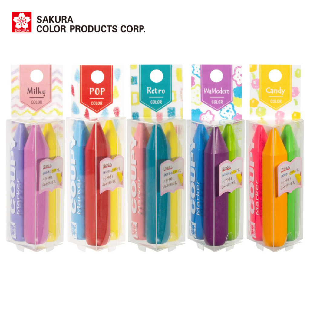 Jual Sakura Craypas Coupy Marker Crayon Highlighter Pencil Mark Penanda ...