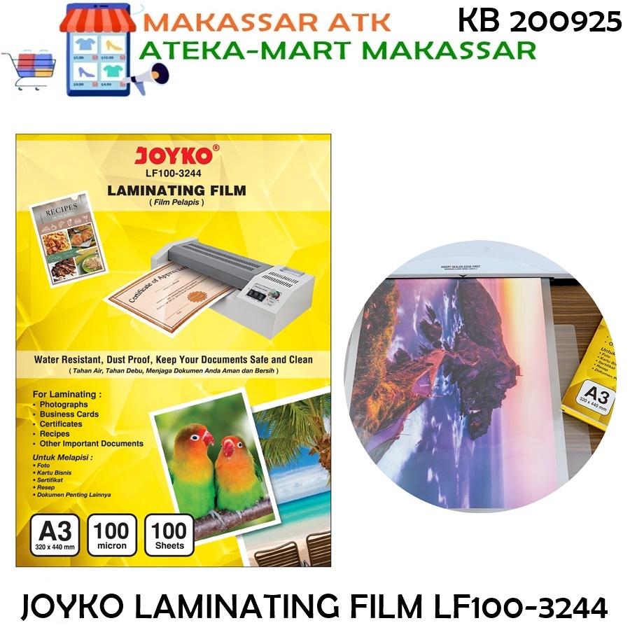 Jual [1PAK] JOYKO LAMINATING FILM LF100-3244 A3 | Shopee Indonesia