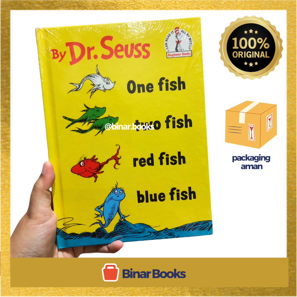 Jual One fish, two fish, red fish, blue fish Book by Dr. Seuss | Shopee ...