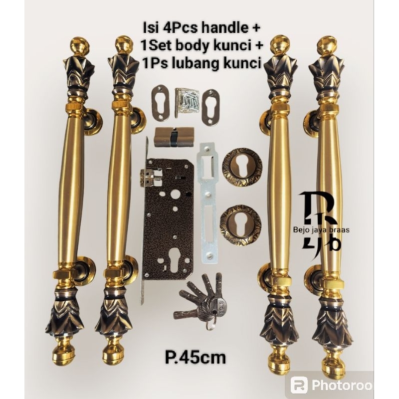 Jual PAKET KOMPLIT HANDLE PINTU SET MINIMALIS GAGANG PINTU SET KOMPLIT ...