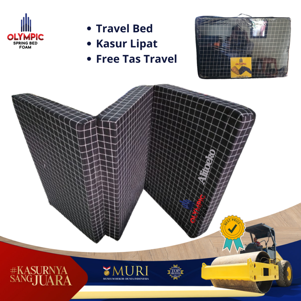 Jual OLYMPIC Kasur Lipat 3 Travel Bed Busa Berkualitas Multifungsi ...