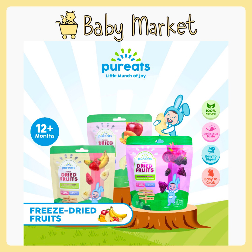 Jual Pureats Freeze Dried Fruits - Snack Buah Kering Balita | Shopee Indonesia
