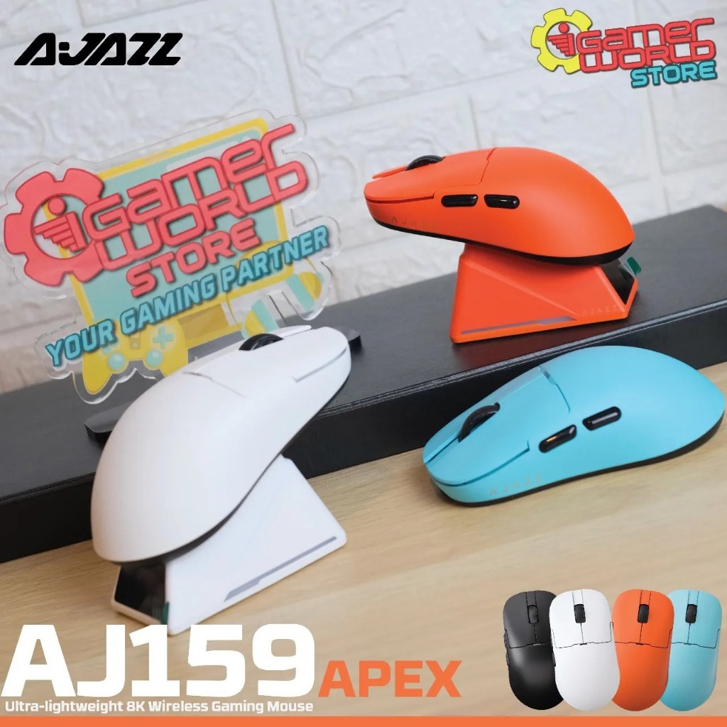 Jual Ajazz AJ159 APEX 8K Three Mode Wireless + Magnetic Charging Base Gaming Mouse | Shopee ...