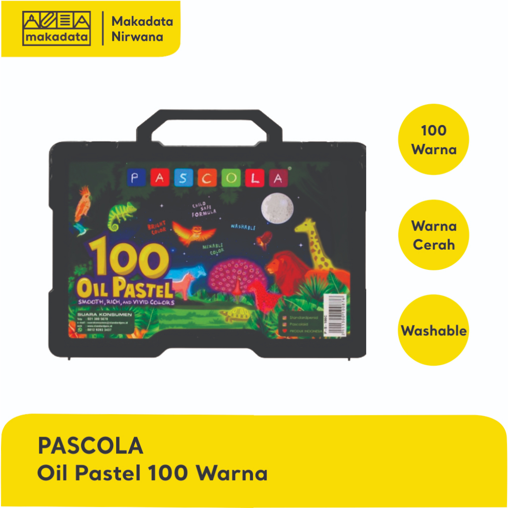 Jual PASCOLA CRAYON/OIL PASTEL ISI 100 WARNA (1 PCS) | Shopee Indonesia