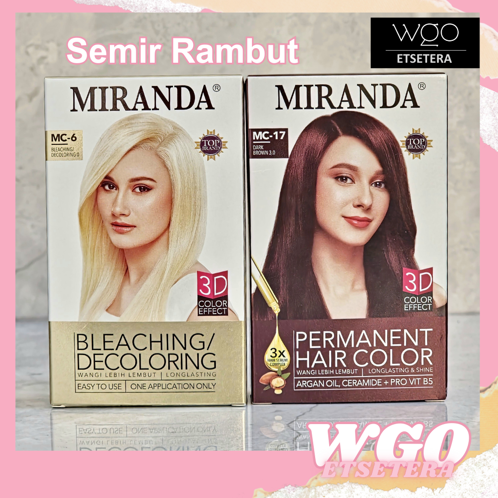 Jual Semir Miranda Permanent Hair Color || 9 Varian Warna | Shopee ...