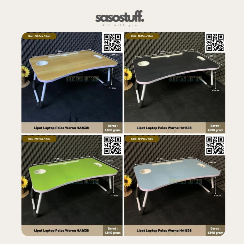 Jual Meja Lipat Laptop Polos Warna HA1638 | Shopee Indonesia