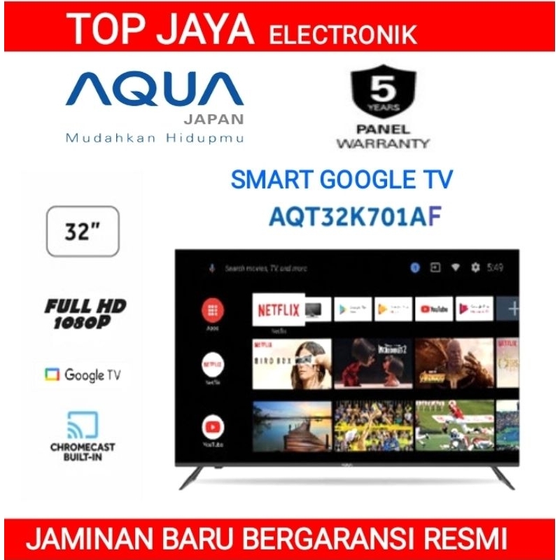 Jual LED TV AQUA 32 INCH SMART ANDROID GOOGLE DIGITAL TV 32 INCH BARU ...