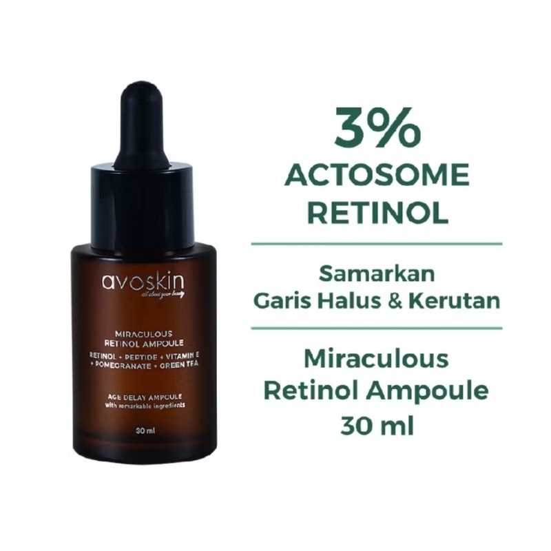 Jual Avoskin Miraculous retinol Ampoule 30ml (box kemasan rusak ...