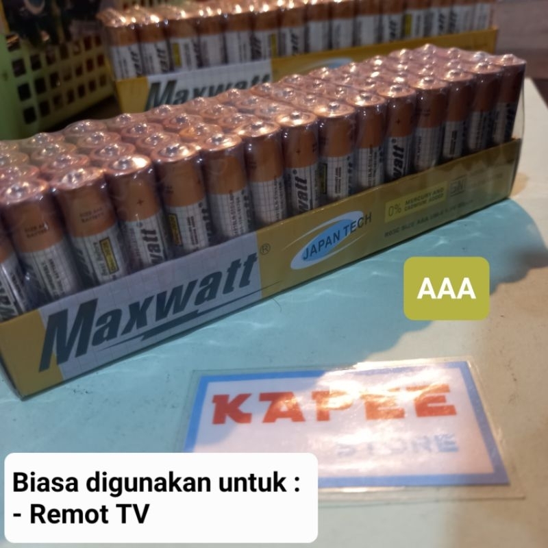 Jual Batu baterai AAA Maxwatt GoldRing ( 1 pak isi 60 pcs ) | batu ...