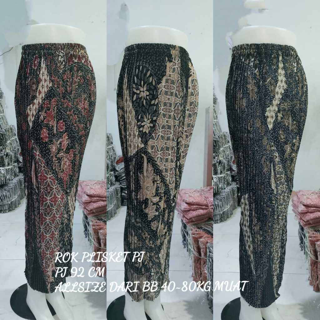 Jual Dshop BATIK ROK PLISKET PRADA FOIL PREMIUM MOTIF NEW CACING(REAL ...