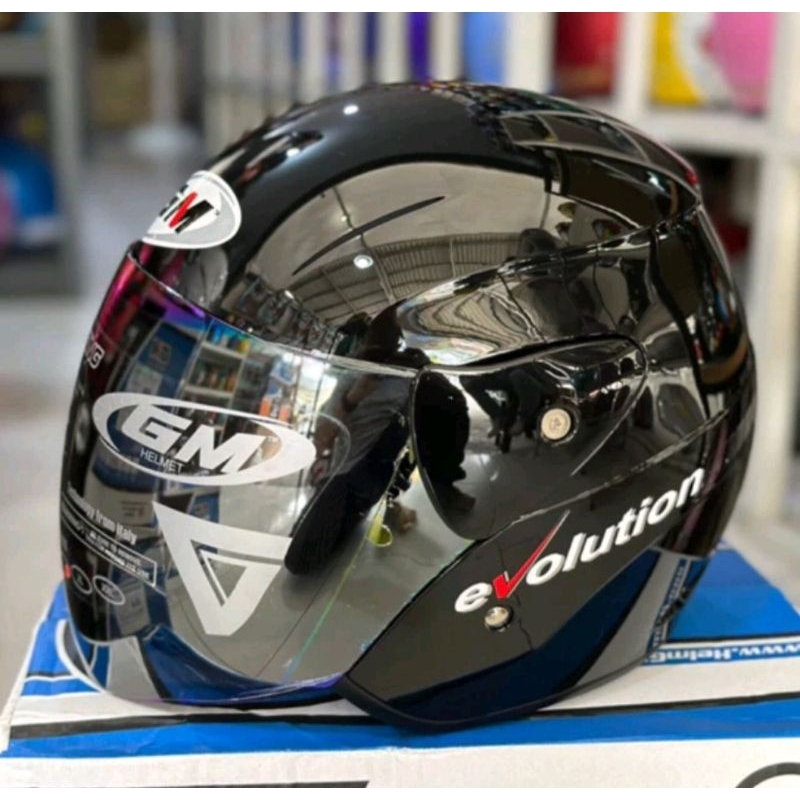 Jual Helm helem GM EVOLUTION DEWASA warna hitam | Shopee Indonesia