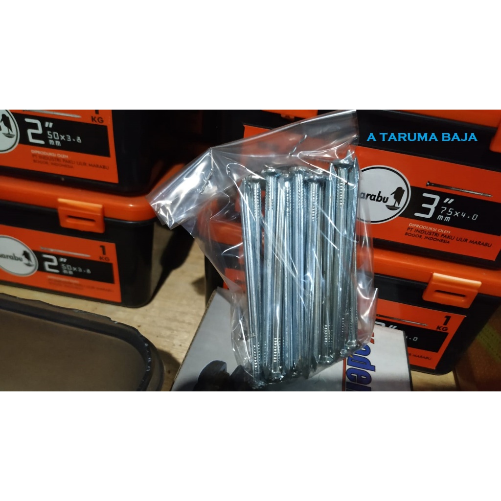 Jual Paku Beton Putih, Marabu Galvanis, 1 inch, 1.5 inch, 2 inch, 3 ...