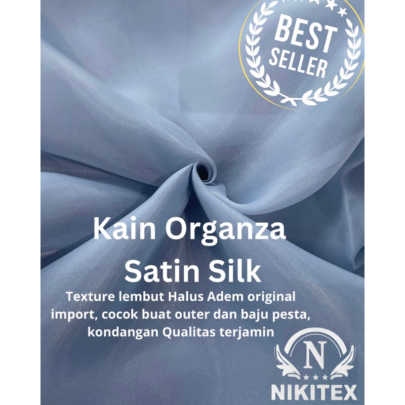 Jual Kain Organza Organdi Silk Organza Satin Lebar 150 cm Bahan (Harga ...