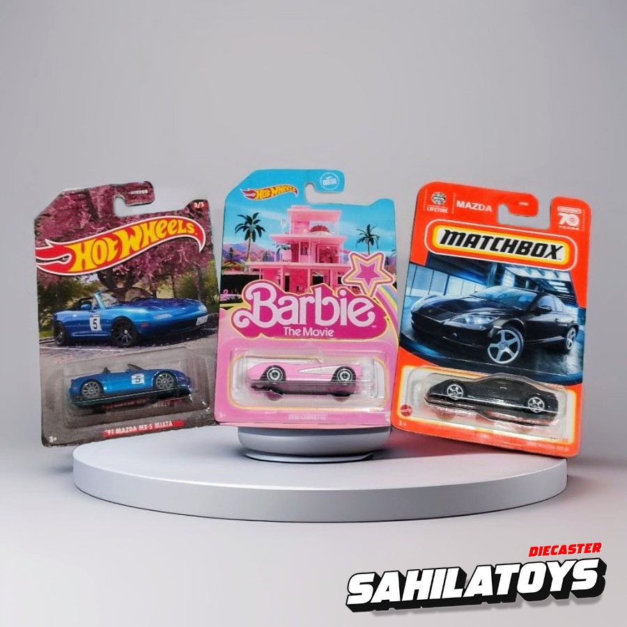 Jual Hotwheels bundling barbie corvette, MBX mazda RX8, HW mazda MX-5 ...