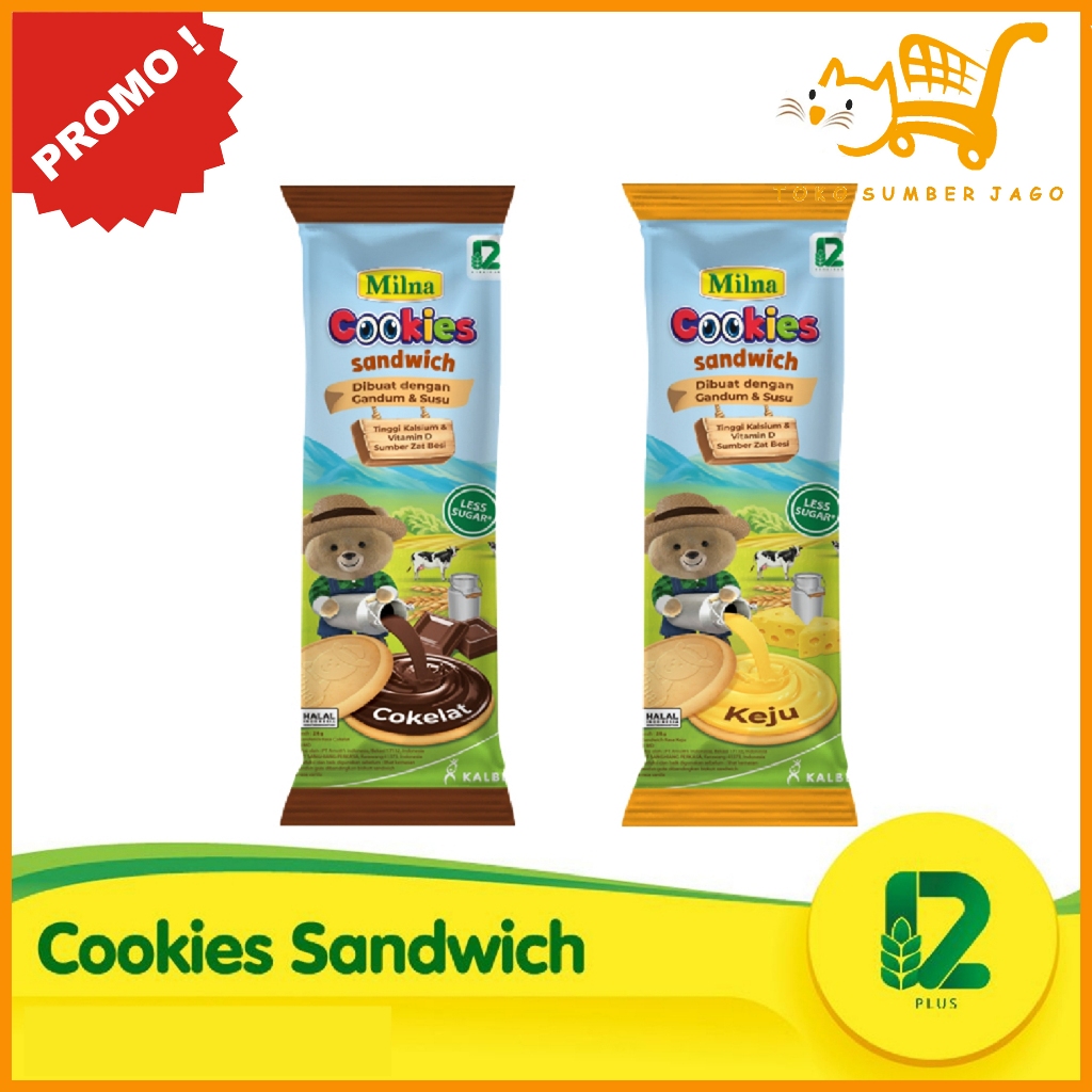 Jual MILNA Cookies Sandwich Biskuit Usia 12 + Cemilan MPASI Anak dan ...