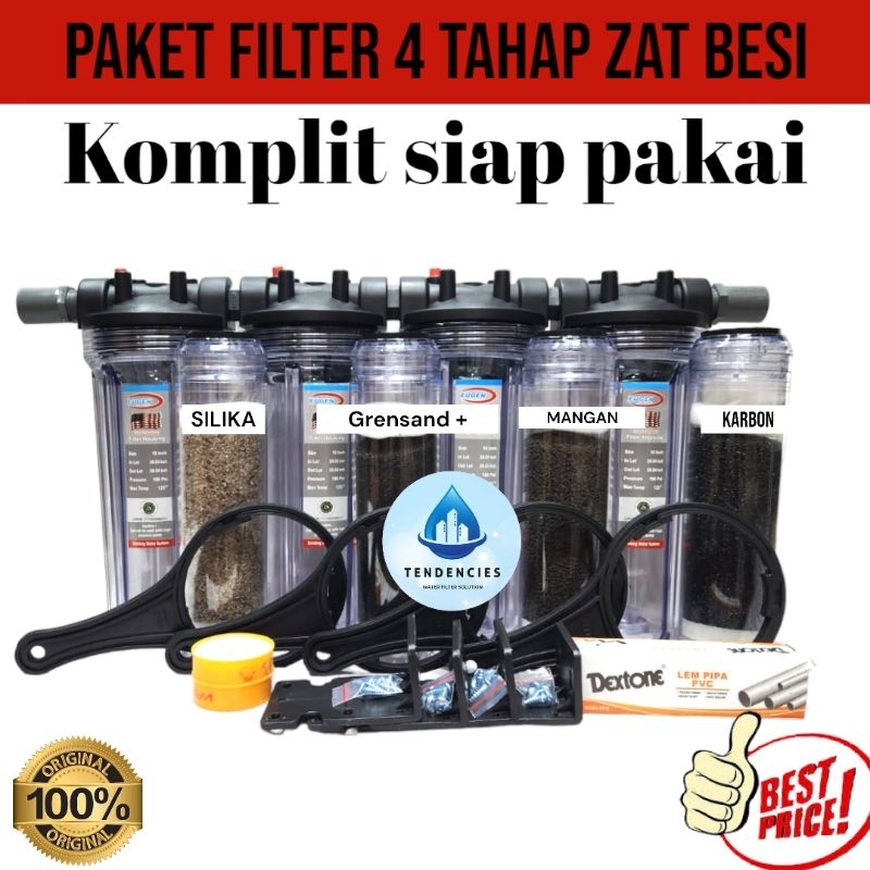 Jual PAKET FILTER AIR 4 TAHAP - FILTER AIR ZAT BESI KUNING KERUH DAN ...