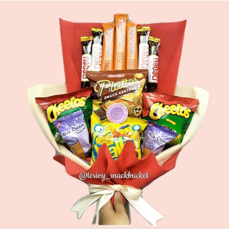 Jual Snack Bouquet/ Buket snack / Snack Bucket Terivy | Shopee Indonesia