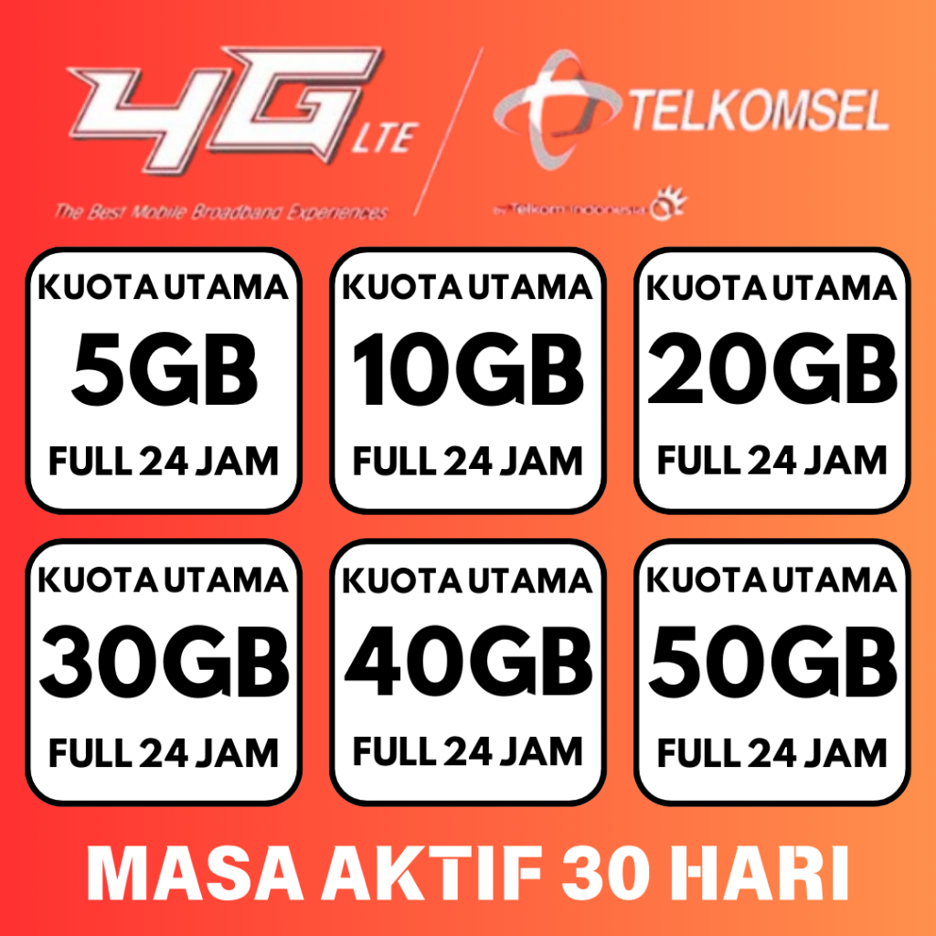 Jual PAKET KUOTA TELKOMSEL FLASH SEMUA ZONA FULL 24 JAM HARGA KHUSUS SUPER MURAH | Shopee Indonesia