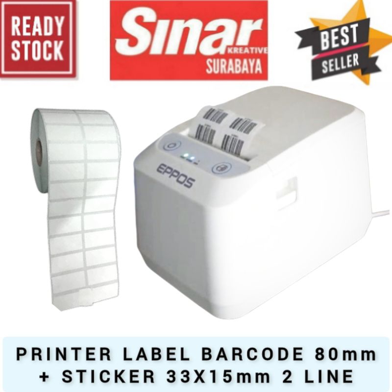 Jual PRINTER LABEL HARGA BARCODE RESI 80MM - 30MM KONEKSI BLUETOOTH USB ...