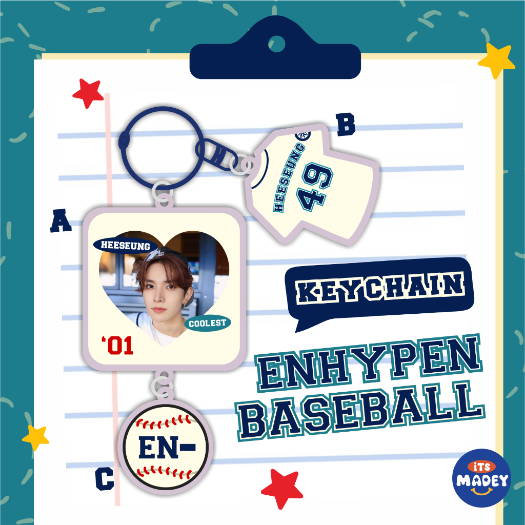 Jual ENHYPEN BASEBALL KEYCHAIN | GANTUNGAN KUNCI ENHYPEN ENHYPEN ...