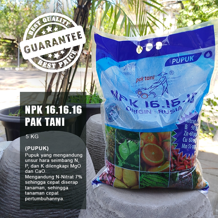 Jual Pupuk NPK PAK TANI 16 16 16 (5kg) ORIGIN RUSIA Penyubur Tanaman ...